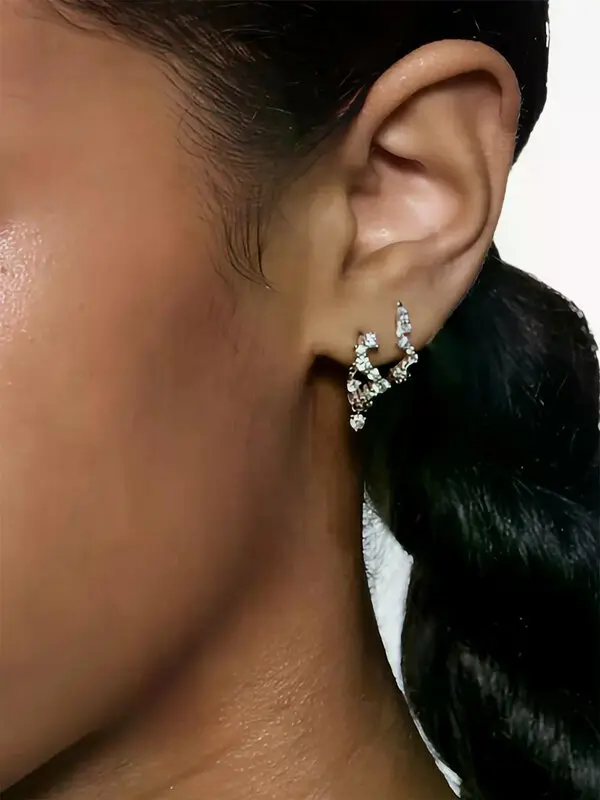 MARIA BLACK 14k Recycled White Gold Lab-grown Diamond Sky Earring