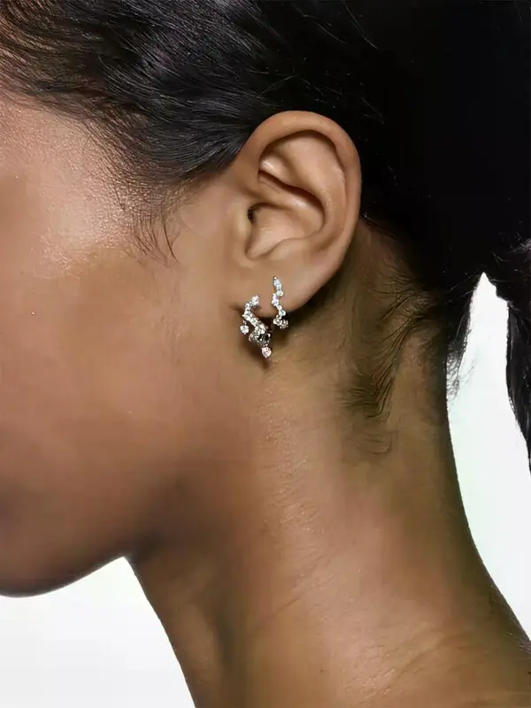 MARIA BLACK 14k Recycled White Gold Lab-grown Diamond Sky Earring