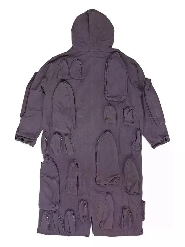 WHO DECIDES WAR BY EV BRAVADO Zipped Pocket Hooded Coat