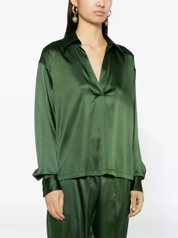 TOM FORD Logo-embroidered Satin Tunic