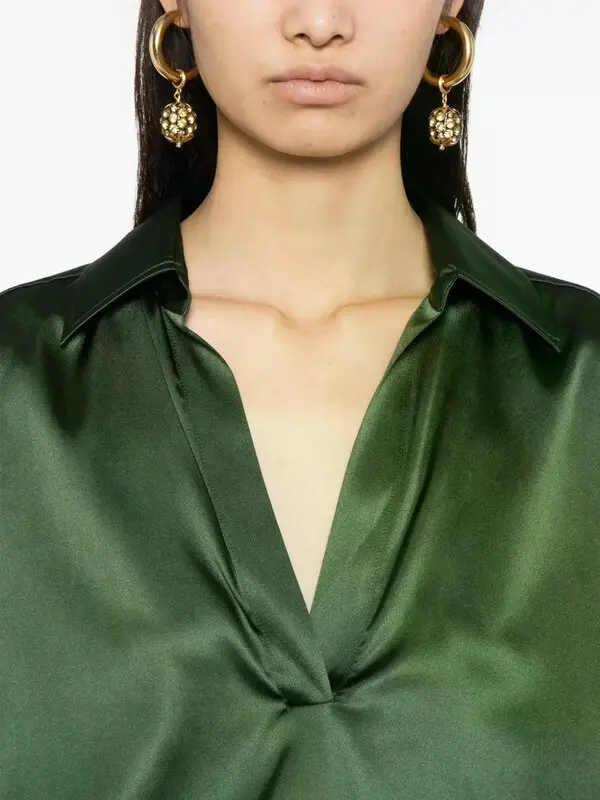 TOM FORD Logo-embroidered Satin Tunic