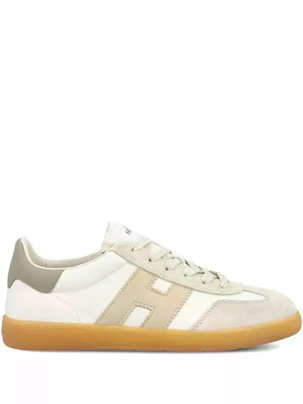 Hogan Panelled Logo Sneakers - Neutrals