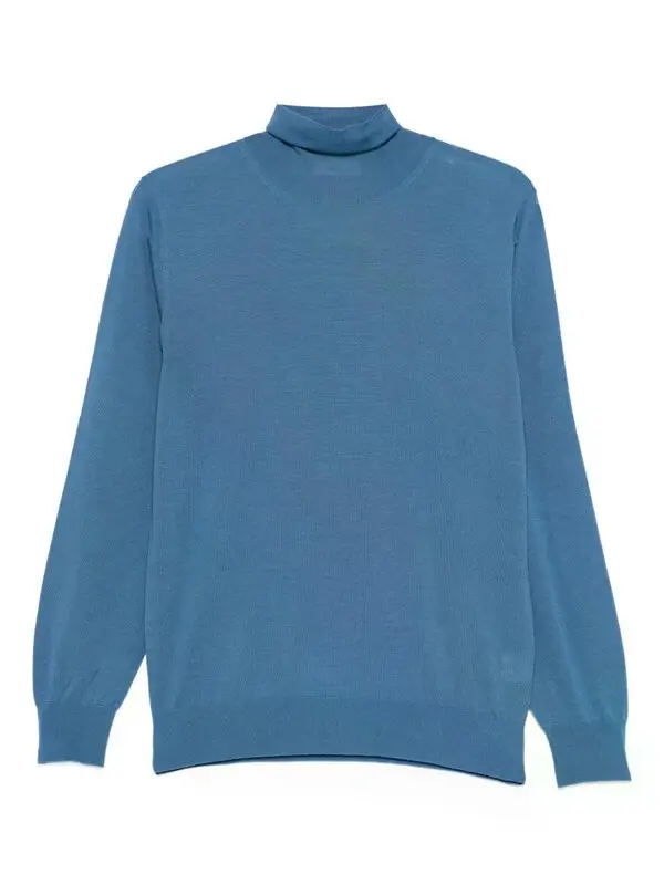 KANGRA Turtleneck Sweater - Blue
