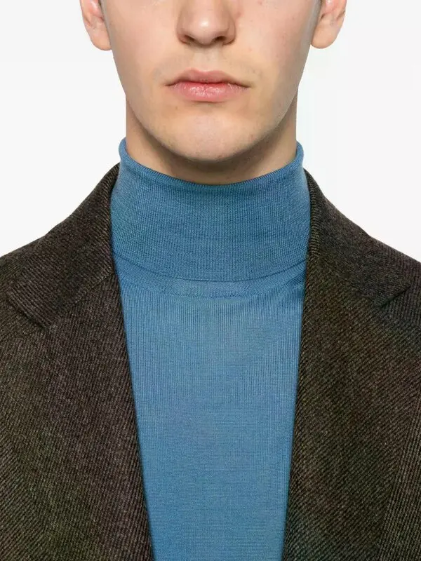 KANGRA Turtleneck Sweater - Blue