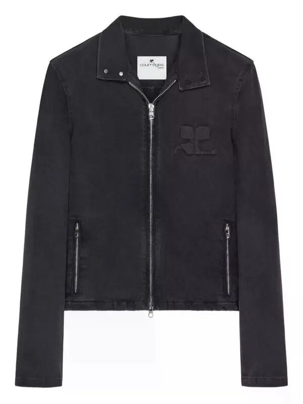 COURREGES City Shadow Zip-fastening Jacket - Black