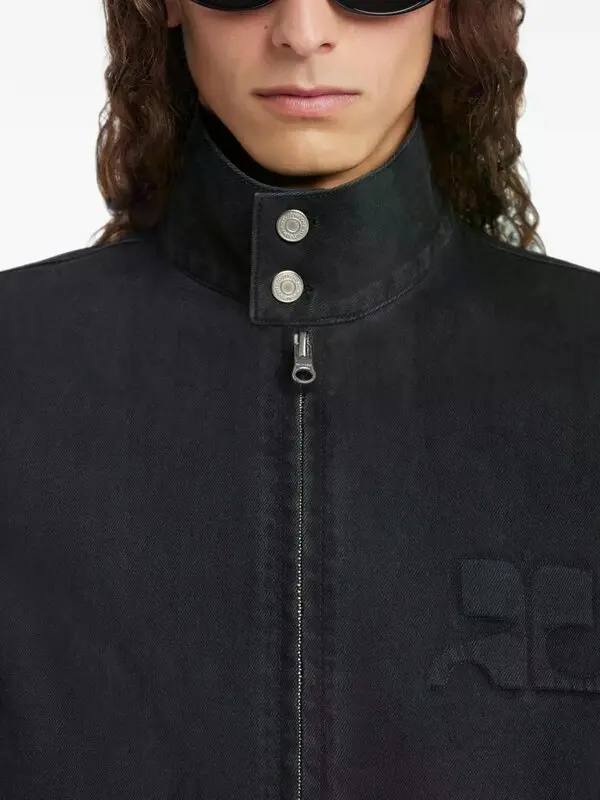 COURREGES City Shadow Zip-fastening Jacket - Black