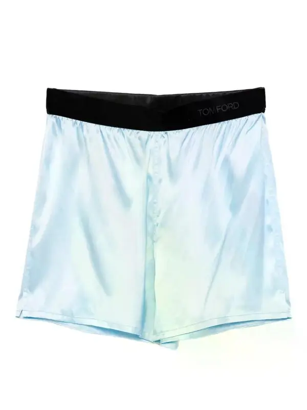 TOM FORD Satin Shorts - Blue