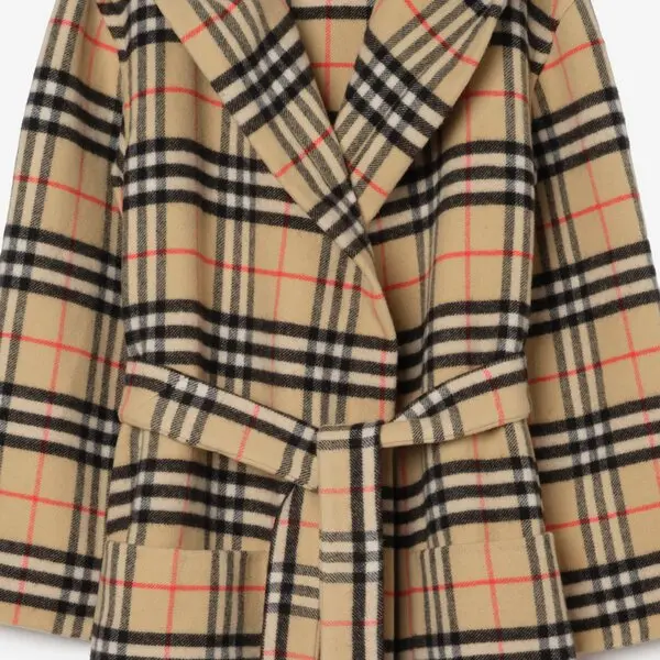 Burberry Check Wool Cashmere Robe
