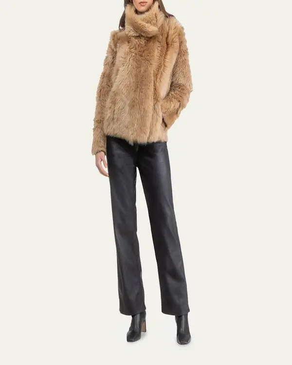 Gorski Reversible Toscana Lamb Shearling Jacket - Red