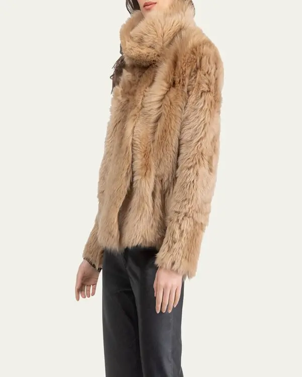 Gorski Reversible Toscana Lamb Shearling Jacket - Red
