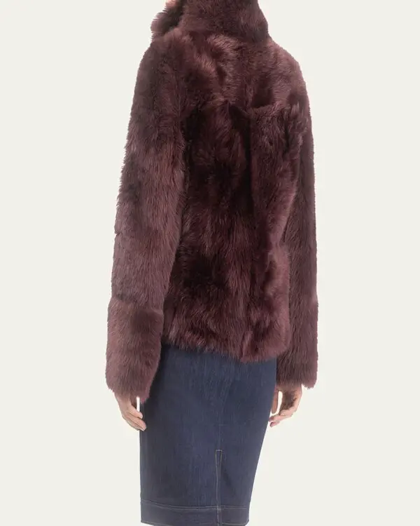 Gorski Reversible Toscana Lamb Shearling Jacket - Red