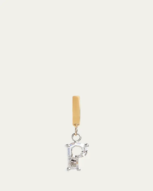 KENDALL ROW Lab Grown Diamond 14k Letter Charm - White