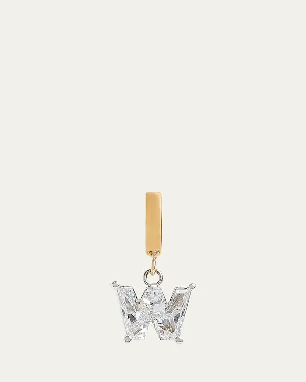 KENDALL ROW Lab Grown Diamond 14k Letter Charm - White