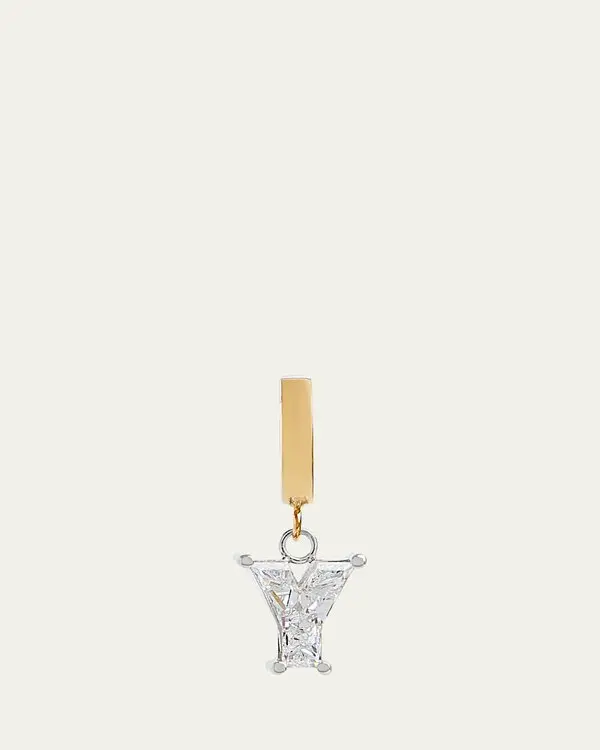 KENDALL ROW Lab Grown Diamond 14k Letter Charm - White