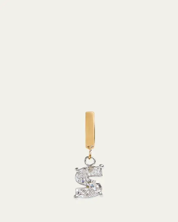 KENDALL ROW Lab Grown Diamond 14k Letter Charm - White