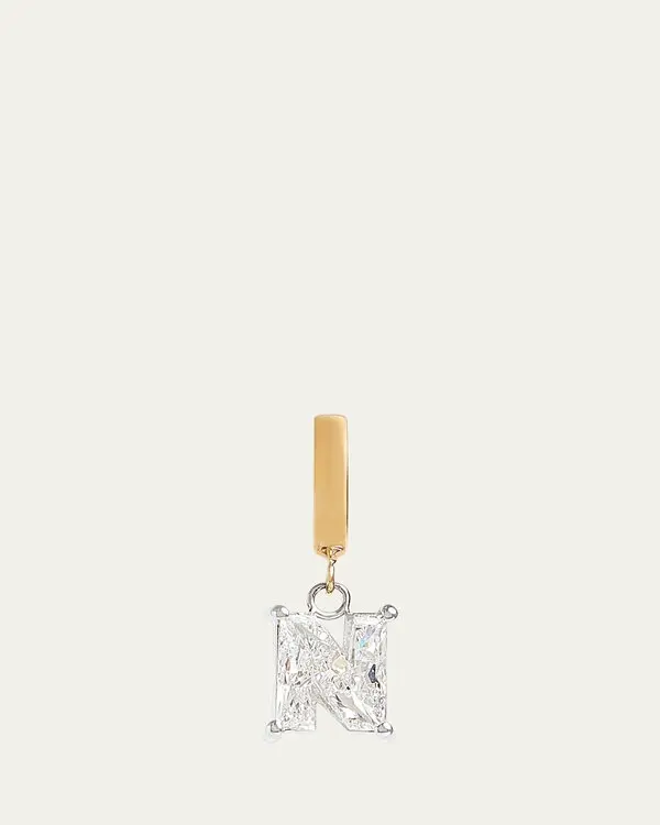 KENDALL ROW Lab Grown Diamond 14k Letter Charm - White