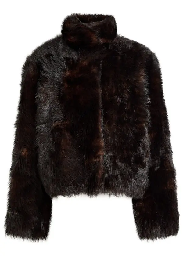 TOTEME Shearling Jacket - Dark Brown