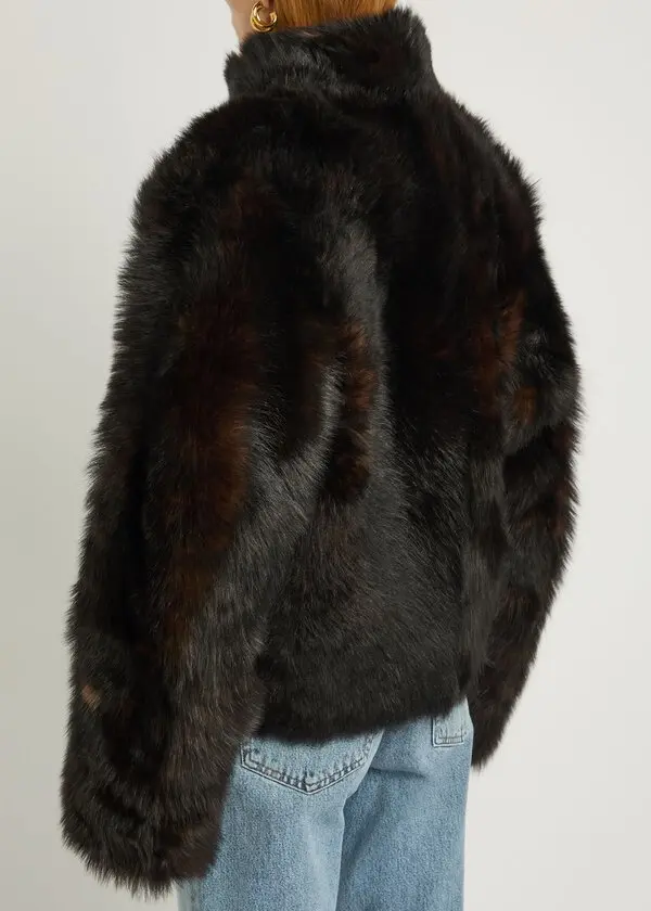 TOTEME Shearling Jacket - Dark Brown