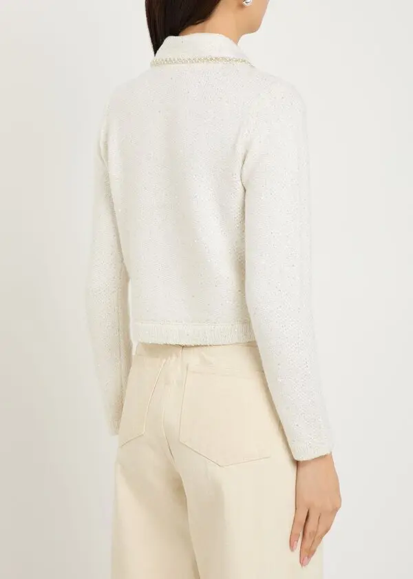 Alice + Olivia Embellished Knit Jacket