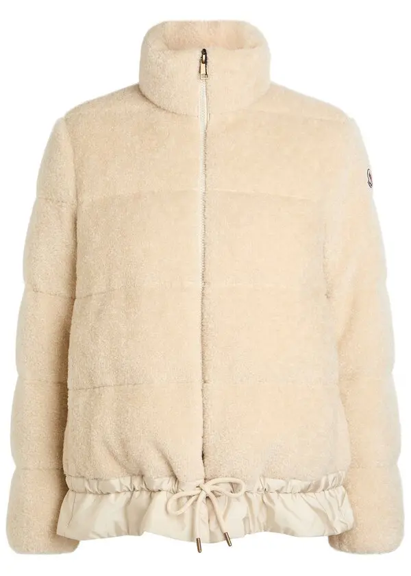 Moncler Cedre Padded Teddy Jacket - Cream