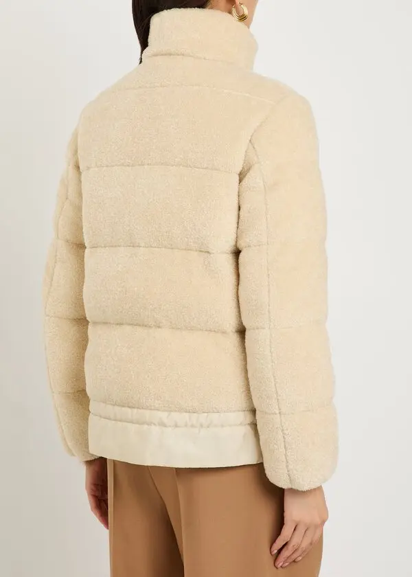 Moncler Cedre Padded Teddy Jacket - Cream