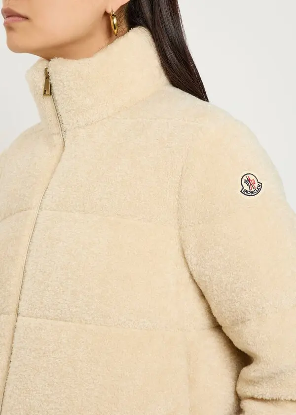 Moncler Cedre Padded Teddy Jacket - Cream