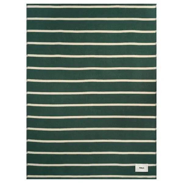 TEKLA Striped Lambswool Blanket - Rugby Stripes