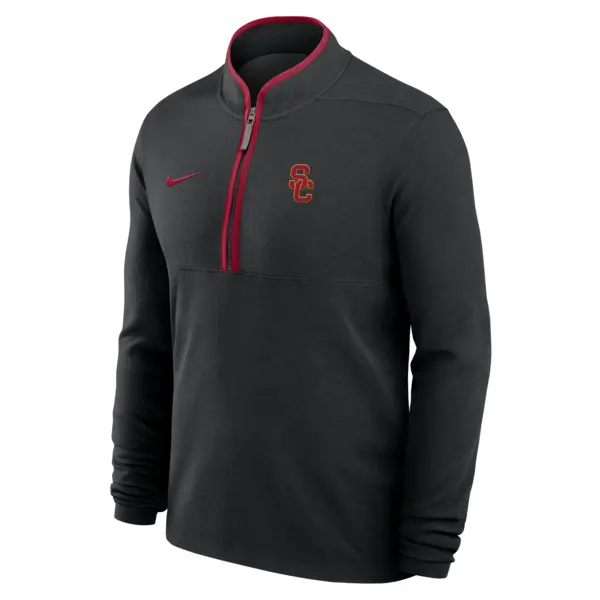 Nike Usc Victory Dri-fit College 1/2-zip Long-sleeve Top - Black