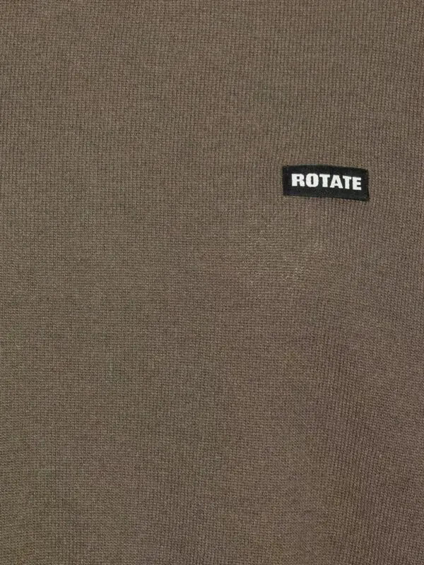 ROTATE BY BIRGER CHRISTENSEN Logo-patch Crew-neck Sweater