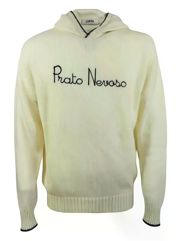 JURTA Hooded Ribbed Hem Sweater