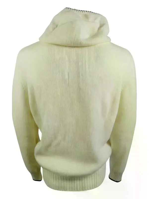 JURTA Hooded Ribbed Hem Sweater