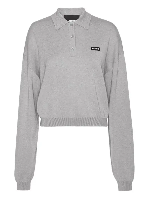 ROTATE BY BIRGER CHRISTENSEN Logo-patch Polo Sweater
