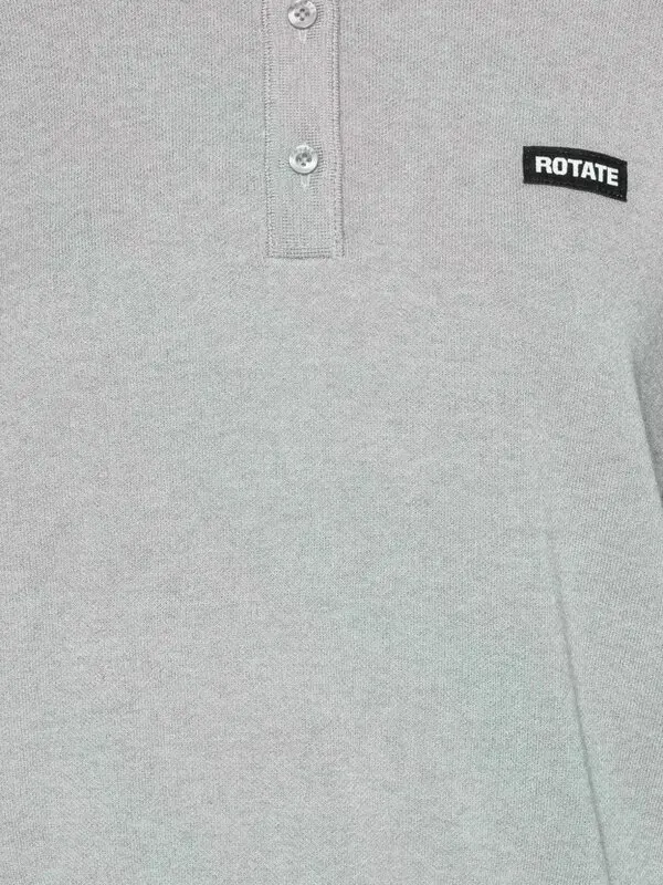 ROTATE BY BIRGER CHRISTENSEN Logo-patch Polo Sweater