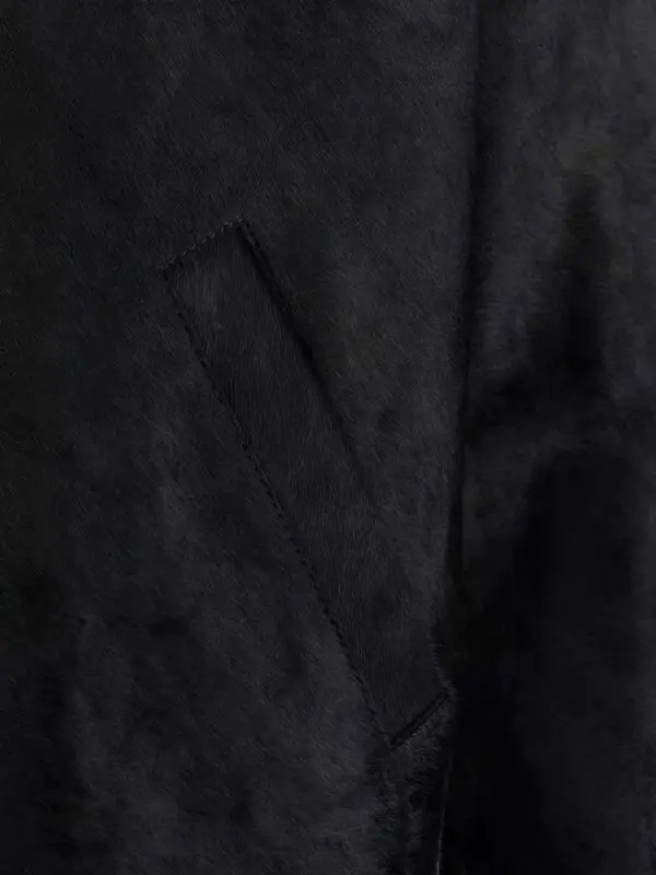 SUNFLOWER Button-fastening Leather Jacket - Black