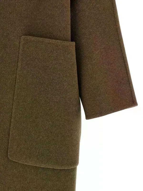 THE ROW Tiberus Crew-neck Pocket Coat - Brown