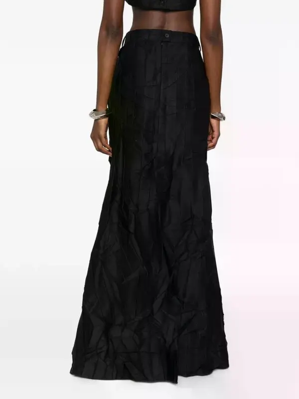 MEDEEA Wrinkled Maxi Skirt