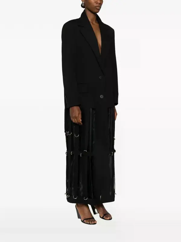 MEDEEA Paneled Coat With Rings Details