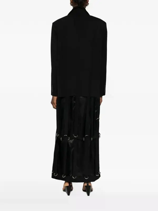 MEDEEA Paneled Coat With Rings Details