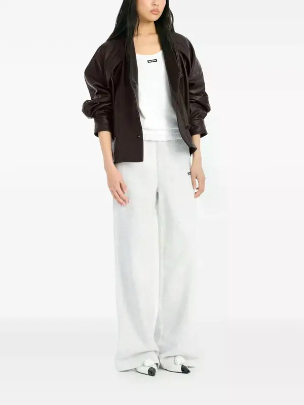 ROTATE BY BIRGER CHRISTENSEN Logo Embroidered Wide Leg Track Pants