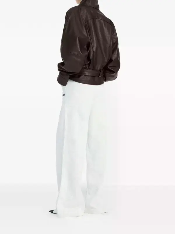 ROTATE BY BIRGER CHRISTENSEN Logo Embroidered Wide Leg Track Pants