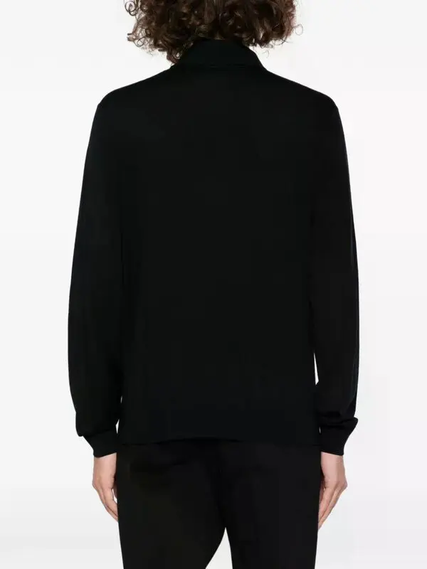 TOM FORD Long-sleeve Fine-knit Polo Shirt