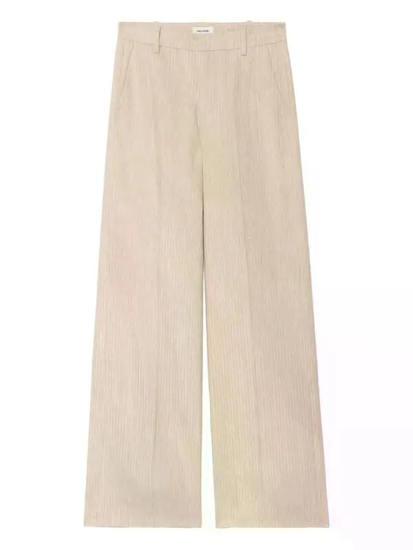 Zadig&Voltaire Pinstripe Wide Leg Trousers - Neutrals