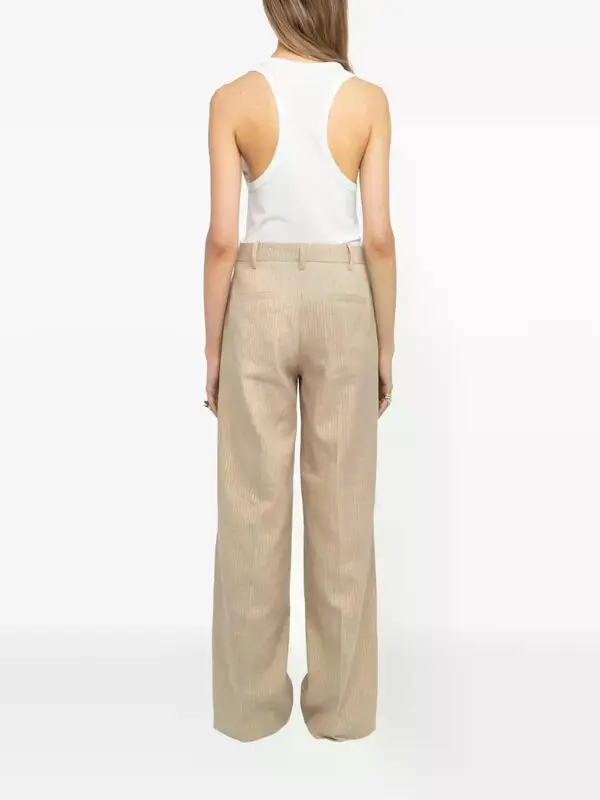 Zadig&Voltaire Pinstripe Wide Leg Trousers - Neutrals