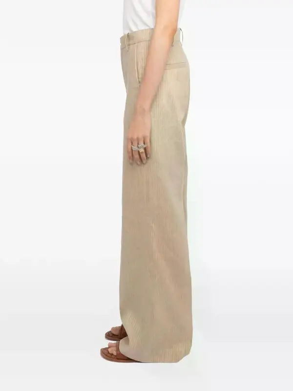 Zadig&Voltaire Pinstripe Wide Leg Trousers - Neutrals