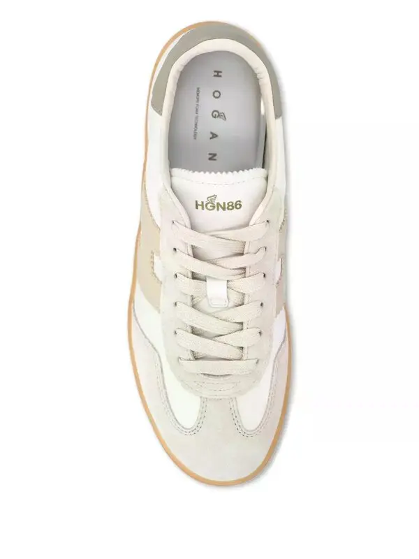 Hogan Panelled Logo Detail Sneakers - Neutrals
