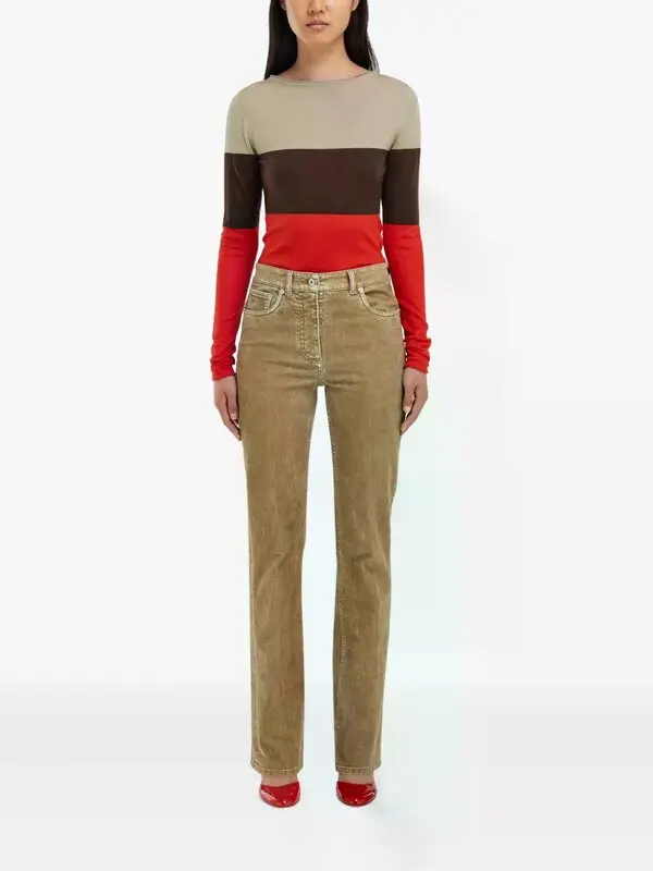 FERRAGAMO Color-block Long-sleeve Top