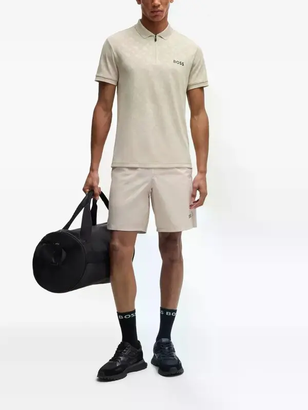 BOSS Monogram-pattern Polo Shirt