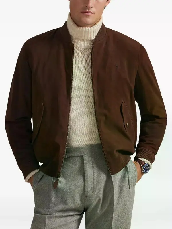 Polo Ralph Lauren Suede Bomber Jacket - Brown