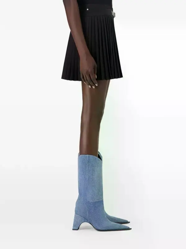 Coperni Arched Block Cowboy Boots - Blue