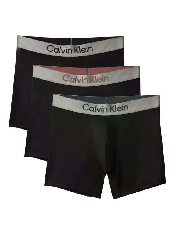 Calvin Klein Logo-waistband Boxers - Black